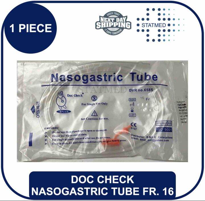 Nasogastric Tube (NGT) DOC CHECK French 16 [1 piece] | Lazada PH
