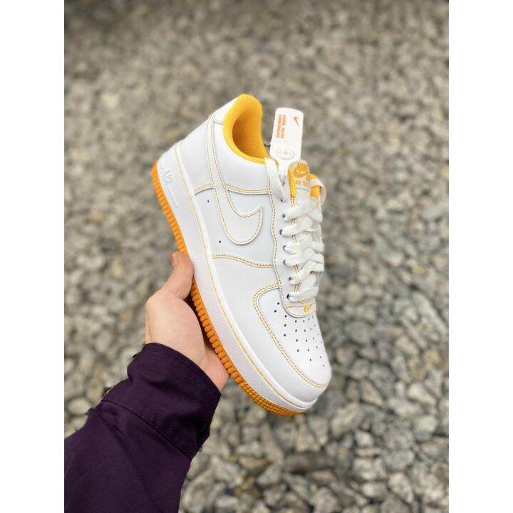 Nike Air Force 1 Low White Yellow Suture Official synchronization level ... Nike Air Force 1 Low White Yellow Suture Official synchronization level ...