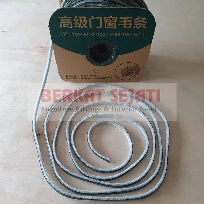Door Seal Moher Mohair Bulu Peredam Pintu Jendela Lem Double Tape ABU ...