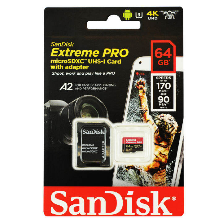 SanDisk 64GB 128GB 256GB 512GB 1TB แบบ Micro SD SDXC A2 คลาส 10 Extreme Pro 200MB/s | Lazada.co.th