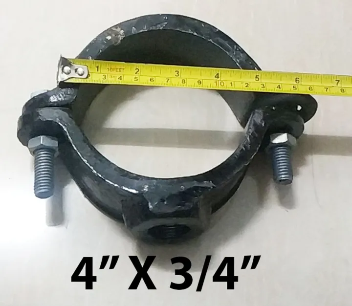 CAST IRON SADDLE CLAMP 4" X 3/4" BLACK FOR WATER DISTRICT | Lazada PH