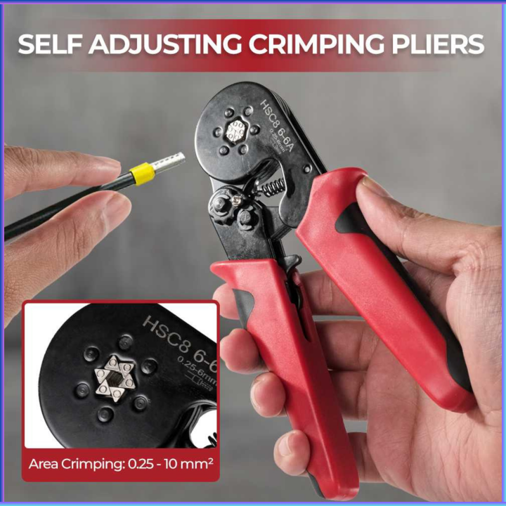 PENGIRIMAN CEPAT WOZOBUY Wire Ferrule Crimp Tool Self Adjusting ...