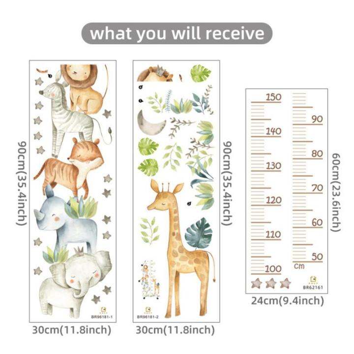 Measurable Height Wall Height Stickers Animal Picture Height ...