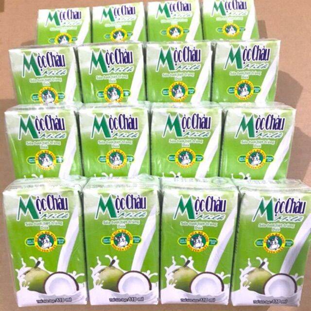 Vỉ 4 Hộp Sữa Mộc Châu Dừa/Đường 110ml | Lazada.vn