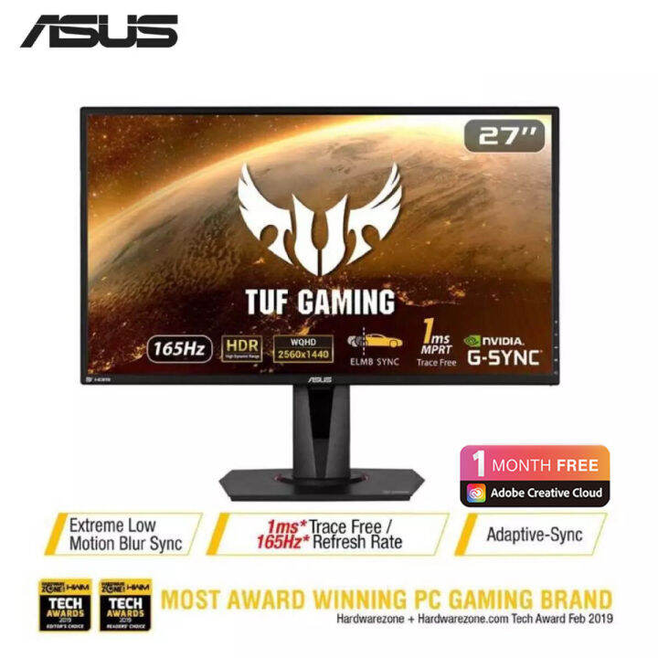 Asus TUF Gaming VG27AQ 27" IPS WQHD 2K 165Hz 1ms HDR10 ELMB G-Sync ...