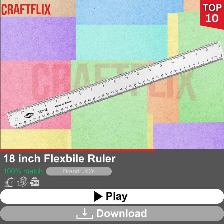 Art wub. JOY 18 inch ruler heavy duty plastic | Lazada PH