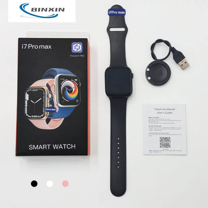 BINXIN I7 ProMax Smart Watch Series 7ผู้ชายกันน้ำแบรนด์เดิมที่กำหนดเองวอลล์เปเปอร์บลูทูธโทร GPS ...