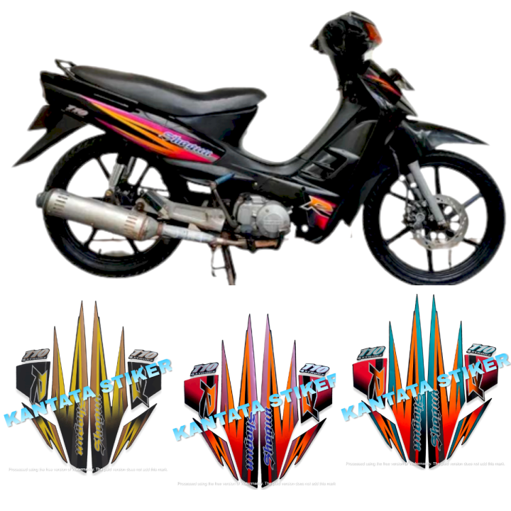 STIKER STRIPING LIS LES BODY MOTOR SUZUKI SHOGUN 110R 1997 STRIPING ...