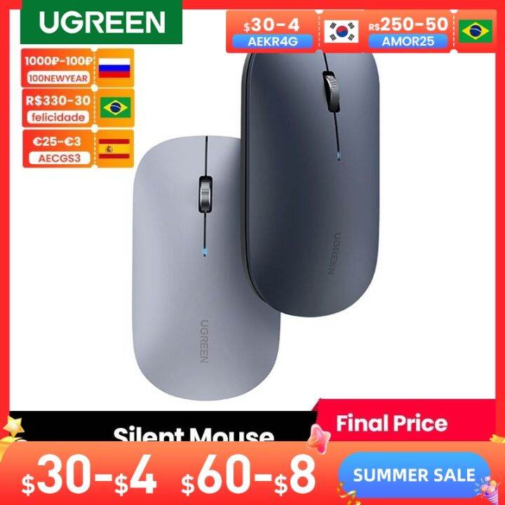 UGREEN Mouse Wireless Silent Mouse 4000 DPI For Computer Laptop PC Mice ...