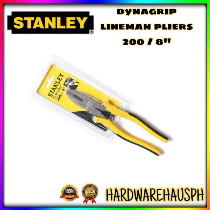STANLEY DYNAGRIP Lineman's Combination Pliers 200mm/8" (84-029) (STHT84029-8) | Lazada PH