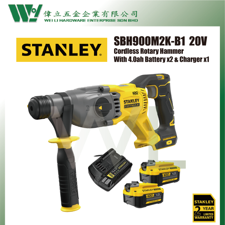 STANLEY SBH900M2K-B1 20V Brushless Cordless SDS-Plus Rotary Hammer / rotary hammer stanley ...