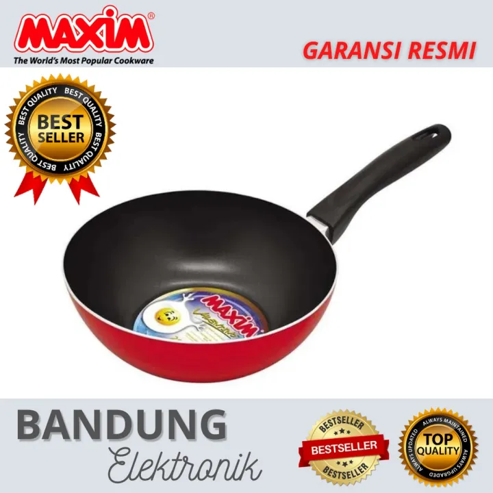 Wajan penggorengan Maxim Scarlet Deep wok 24 Cm , INDUKSI | Lazada ...