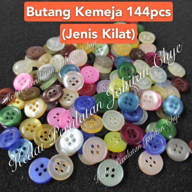 (1.2cm)144pcs Butang Kemeja ( Jenis Kilat ) | Lazada