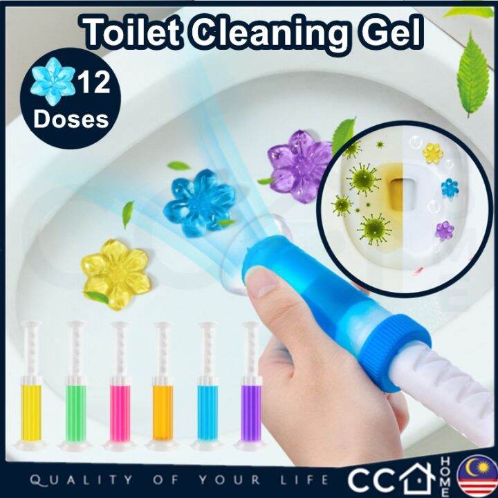 Toilet Bathroom Push Type Scrubble Bubble Cleaner Cleaning Click Gel ...