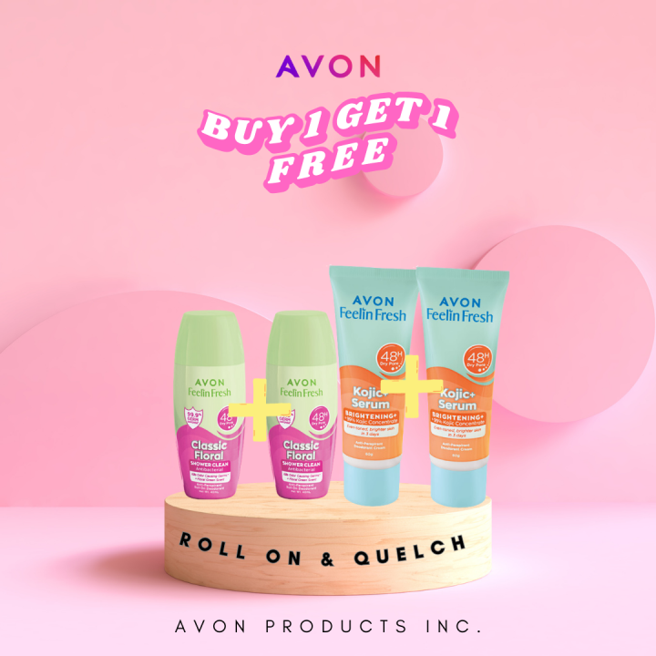 BUY 1 TAKE 1 Avon ROLL ON 40ml and QUELCH DEODORANT 55 grams (Gluta ...