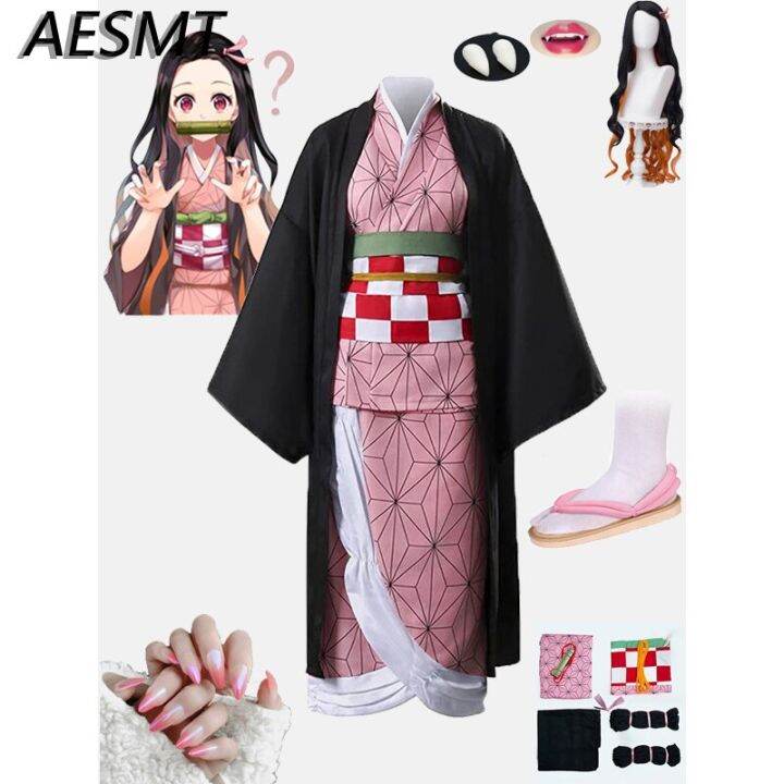 Adult Kids Anime Demon Slayer Kamado Nezuko Kimetsu No Yaiba Full Set ...