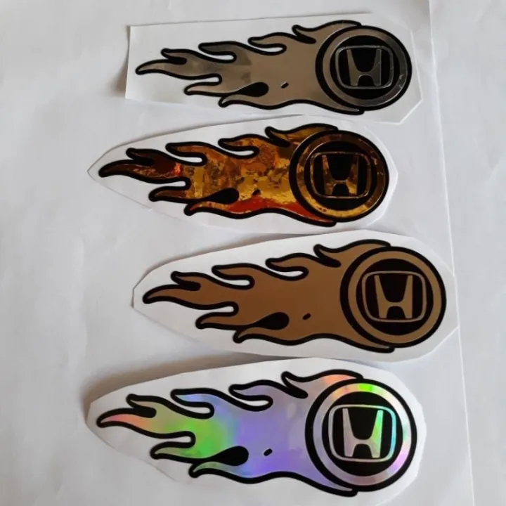 Honda Flame Sticker Decal in Silver, Gold & Hologram | Lazada PH