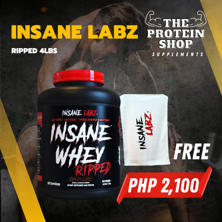 Insane Labz Insane Whey Ripped 4lbs + Free Shaker or Towel | Lazada PH