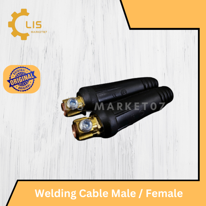 Welding Cable Male Female Konektor Kabel Las 10-25 mm Connector Kepala ...