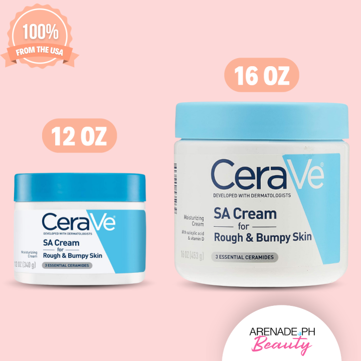 Cerave SA Cream for Rough & Bumpy Skin 3 Essential Ceramides Packaging ...