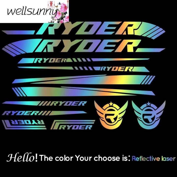 Wellsunny Ryder Bike Decals DIY Frame Stickers Bicycle Stickers Decal ...