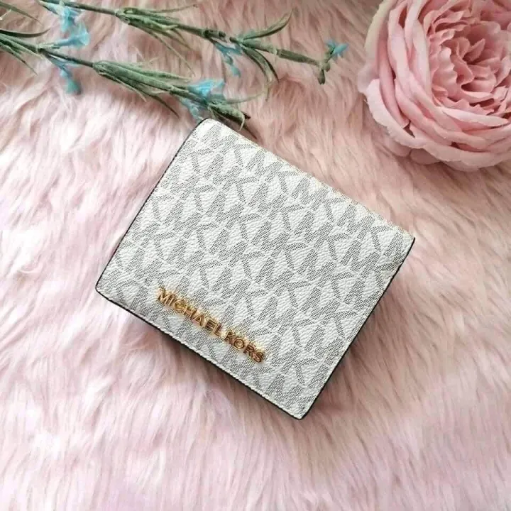 Authentic Signature Coated Canvas Michael Kors Jet Set Travel Medium ...