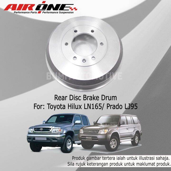 Toyota Hilux Old Pickup LN165 / Prado LJ95 Rear (Belakang) Brake Drum ...