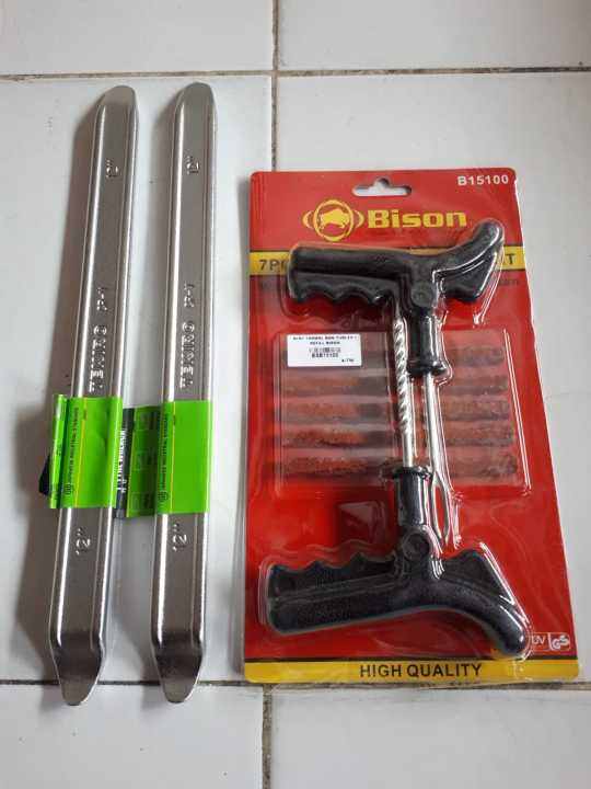 TEKIRO paket alat tambal ban tubles / Congkelan ban 12" / cukit ban ...
