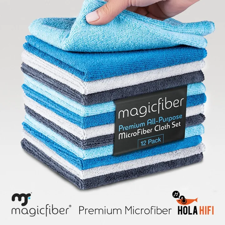 Magicfiber Pack 12ชิ้น ผ้าไมโครไฟเบอร์พรีเมี่ยม ทำความสะอาดหน้าจอ ...