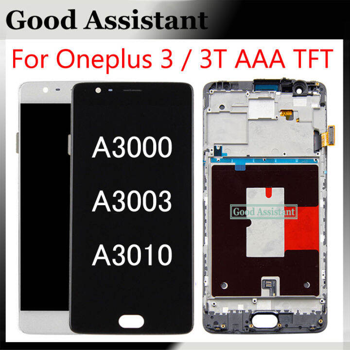 สำหรับ Oneplus 3 3T A3000หน้าจอสัมผัสจอแสดงผล LCD พร้อมกรอบ Touch ...