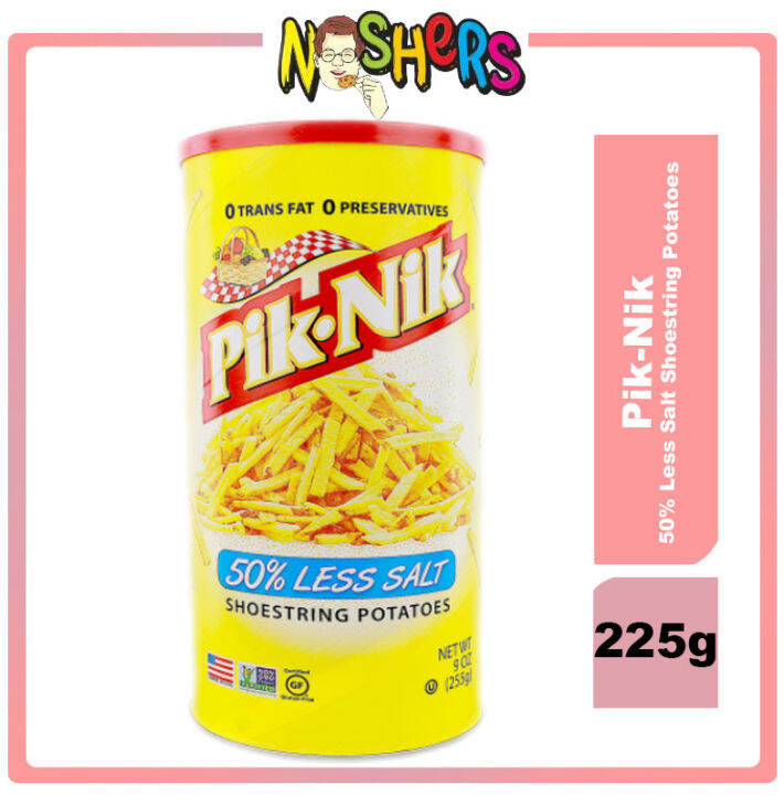 Noshers Pik-Nik 50% Less Salt Shoestring Potatoes 255g | Lazada PH