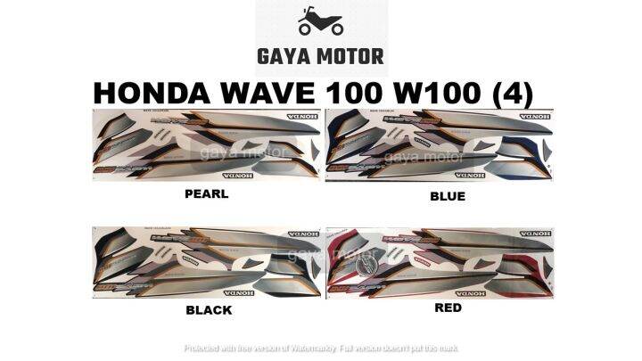 HONDA WAVE 100 W100 (4) Body Sticker | Lazada