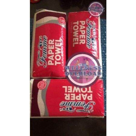 Femme interfolded paper towel tissue 175 pulls (3 packs) | Lazada PH