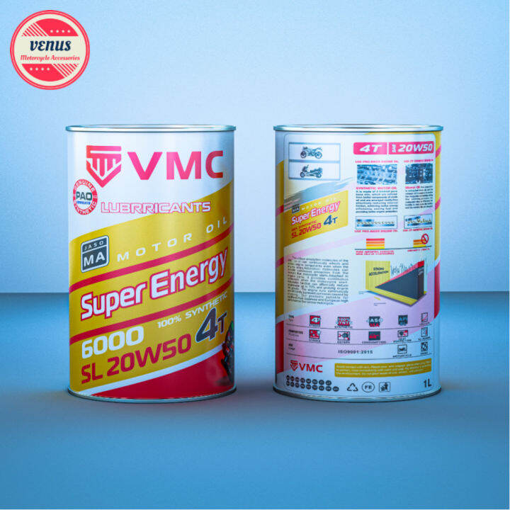 Venus Motorcycle Vmc Gear Oil Super Energy 6000 SL 20W50 1L | Lazada PH