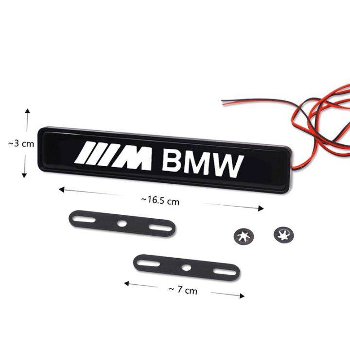 Car Front Grille Emblem LED luminous Beacon Light for BMW M Performance ...