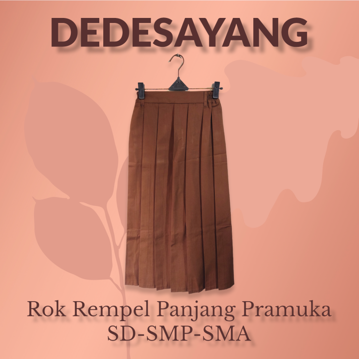 Dedesayang / Rok Rempel Panjang Pramuka / Rok Full Rempel / Seragam Sekolah / Rok Cokelat ...