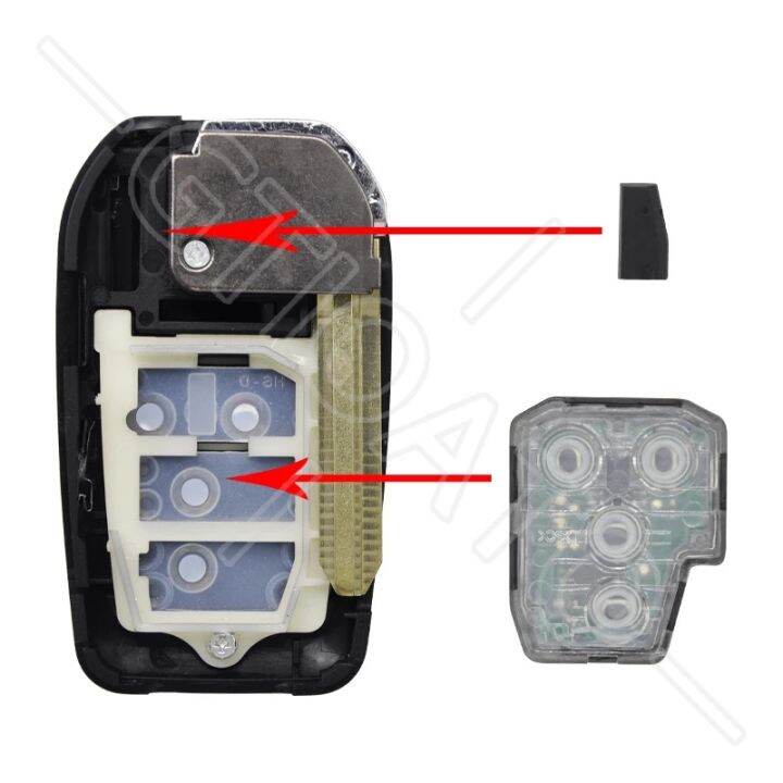 GTIOATO For Toyota Modified Folding Key Shell Car Key Cover Key Holder ...