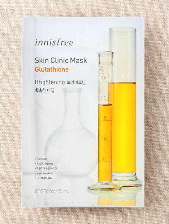 [7 sheets] Innisfree Skin Clinic Mask (Glutathione) | Lazada Singapore