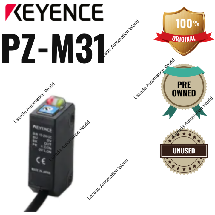 Keyence Sensor PZ-M31 Square Reflective Cable Type, NPN PZM31 PZM3 PZM ...