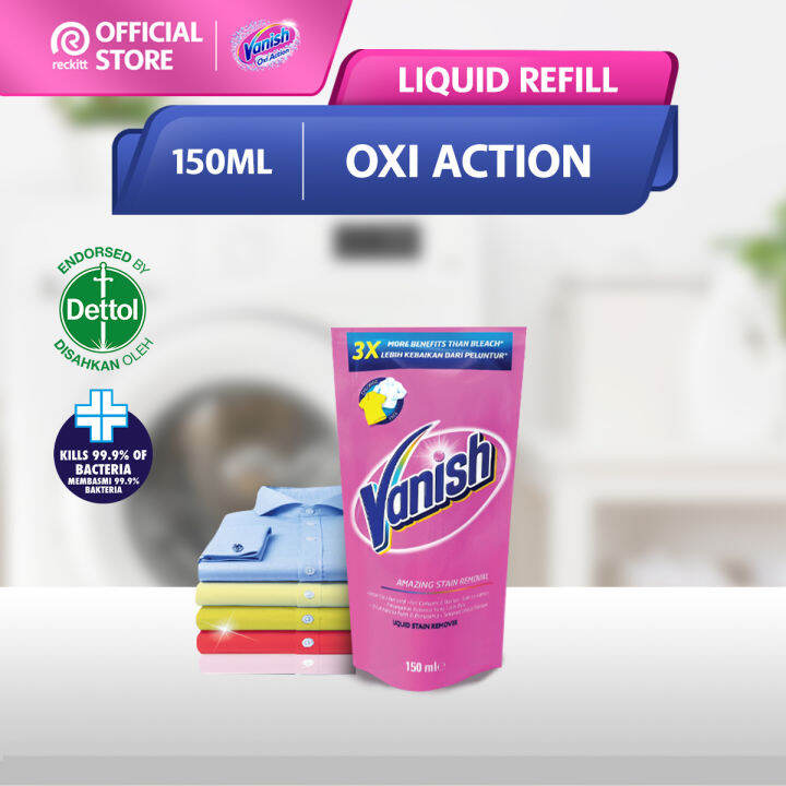 Vanish Fabric Clothes Oxi Action Stain Remover Pink Liquid Doy Refill ...