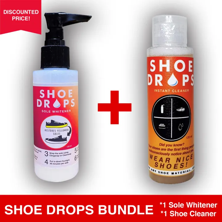 Shoe Drops Kit (Sole Whitener and Shoe Cleaner + Premium Brush) | Lazada PH