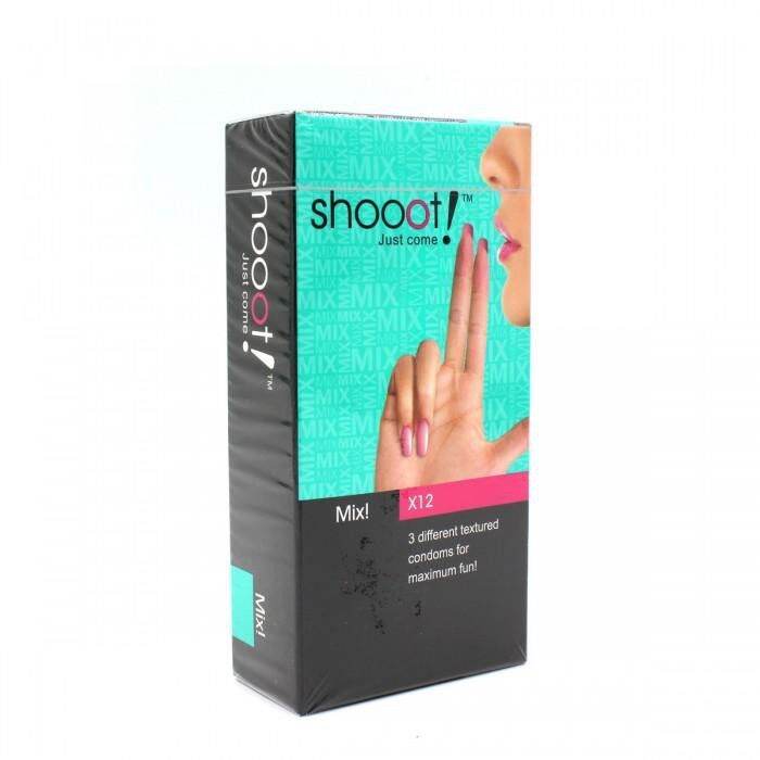 Shooot Mix ( 3 Different Textured Condoms) 12s | Lazada