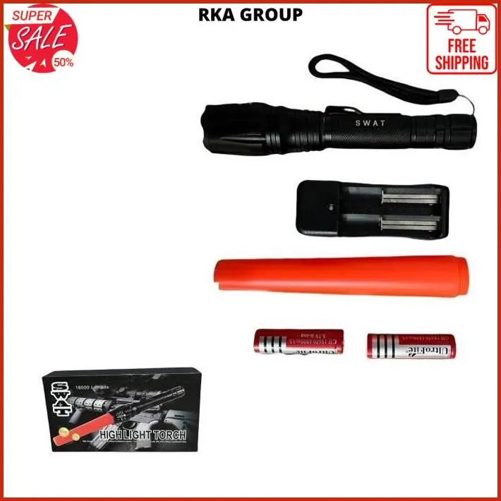 Senter Police Swat T6 2 Batu / T-6 Dua Baterai Terbaik Dikelasnya ...