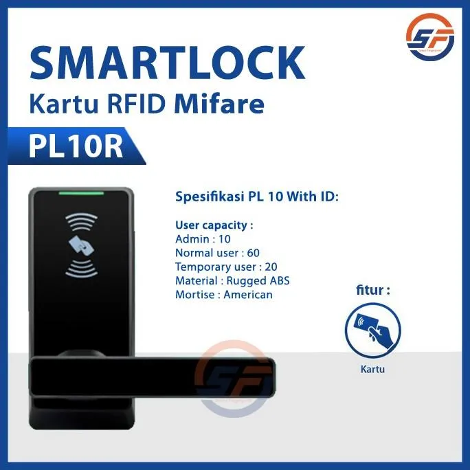 Smart Lock PL10 / PL10R Handle Pintu RFID / Smartlock Finger Zkteco ...