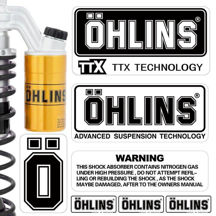 Shock absorber waterproof ohlins logo sticker Motorcycle shock absorber ...