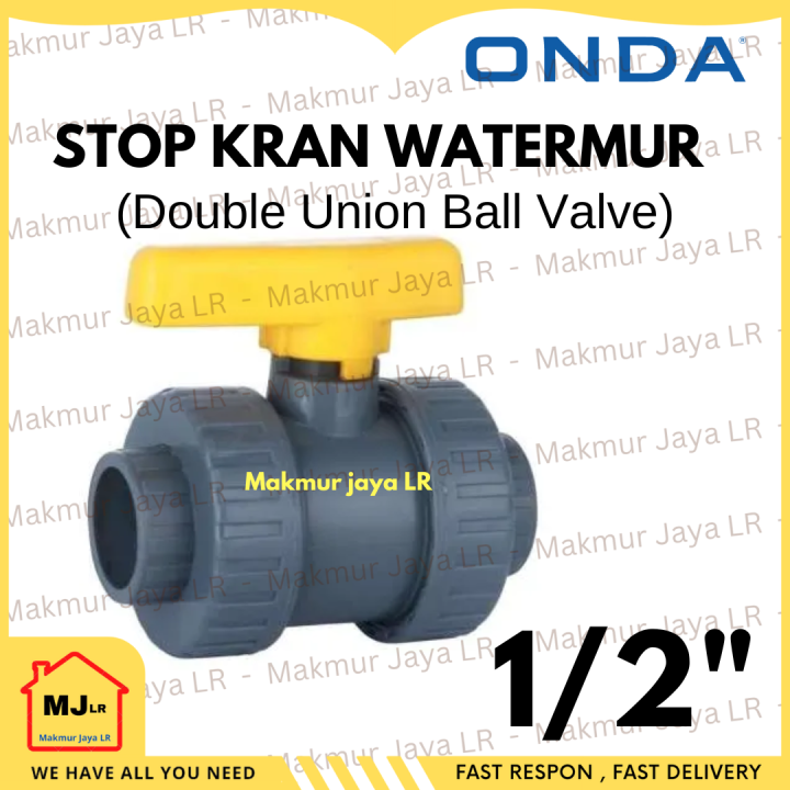 StopKran Watermur 1/2" inch ONDA Stop Kran Double Union BallValve Ball ...