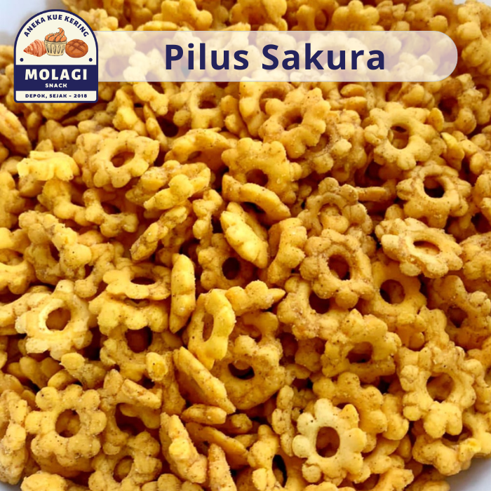 Pilus Ribut Sakura Kembang Gurih Renyah 250 Gram - Molagi Snack ...