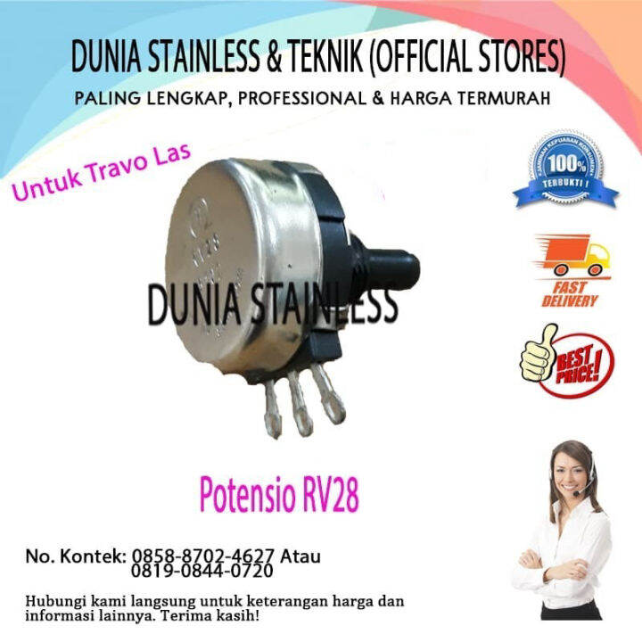 Sparepart travo inverter mma potensio RV28 B102 komponen elektronik ...