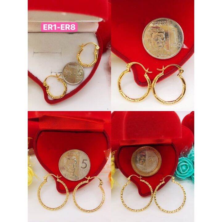 14k Saudi gold commercial hypoallergenic earrings | Lazada PH