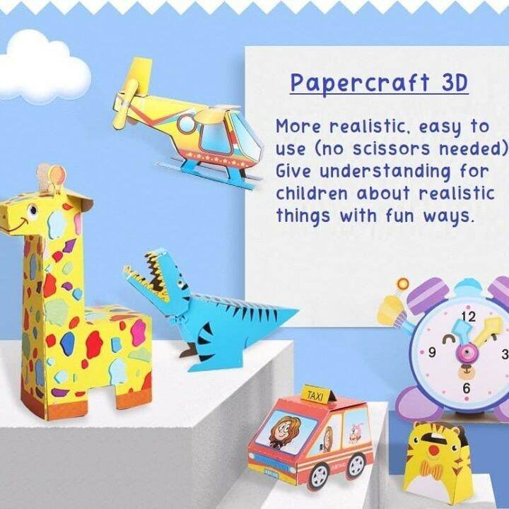 PAPERCRAFT 3D ZHP | KERTAS LIPAT ORIGAMI SET ISI 12 MACAM | PAPER ...